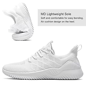 Womens Fashion Walking Sneakers Trainers Running Tennis Ladies Shoes Sports Jogging Gym Breathable Soft Sole Work Shoes White