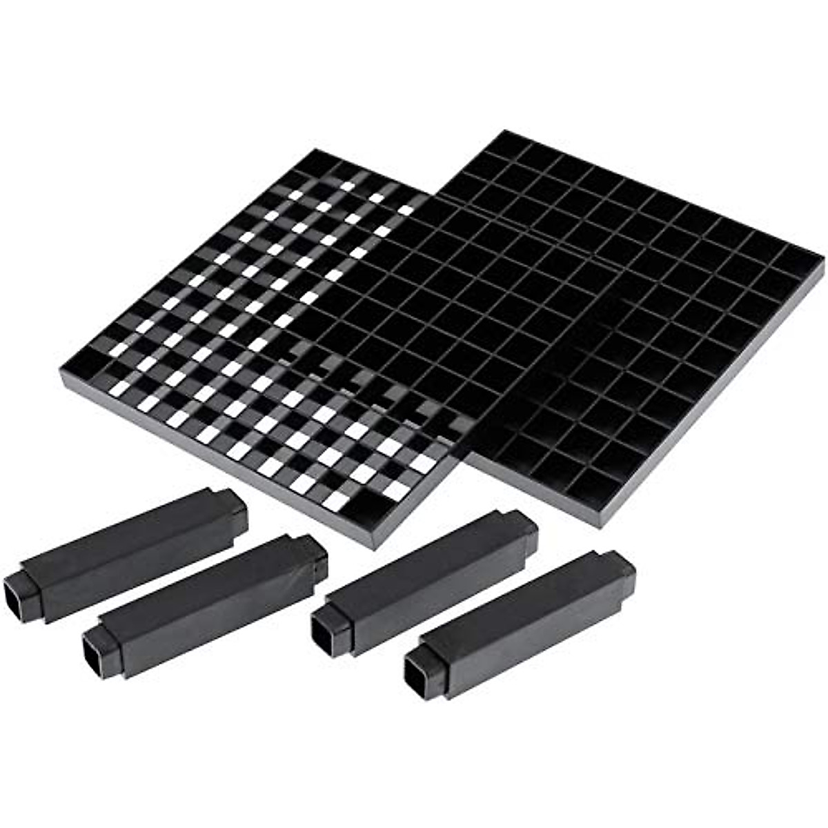 Arte Vita 96 Hole Plastic Pencil & Brush Holder Multi Bin Organizer - Desk Stand Holding Rack for Markers, Paint Brushes, Colored Pencils, Pens