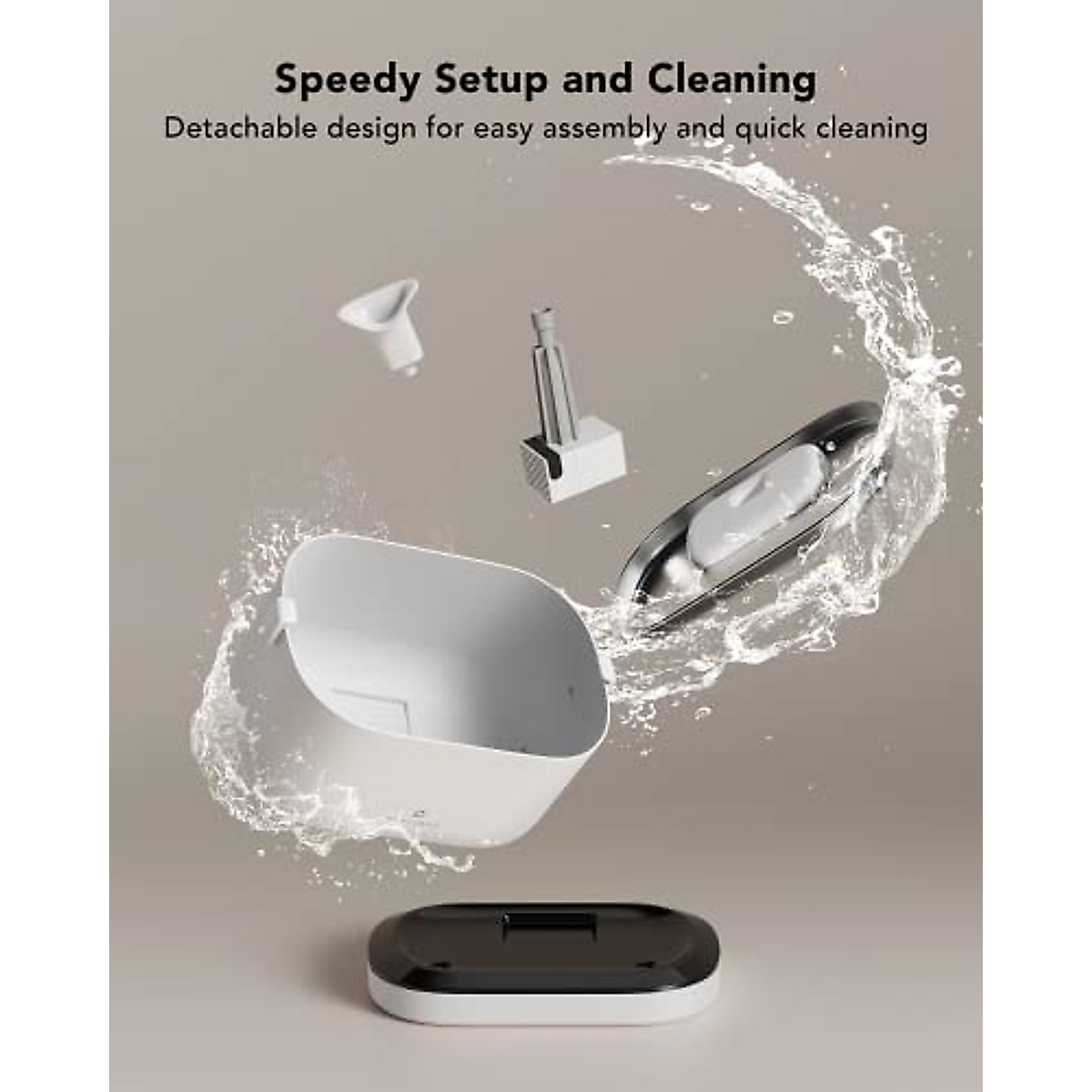 PETLIBRO Cat Water Fountain for Cats Inside,Wireless Pet Water Fountain,2.5L/84oz Dockstream Battery Operated Automatic Cat Fountains for Drinking with Wireless Pump,Easy Cleaning,BPA-Free for Cat Pet