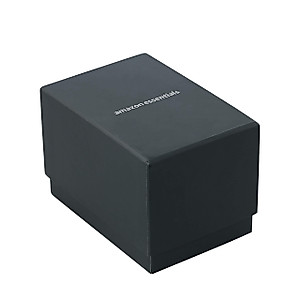 Amazon Essentials Unisex Silicone Strap Watch, Black/Gold