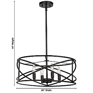 Hampton Bay Hastings 4-Light Satin Bronze Chandelier
