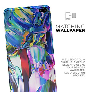 DesignSkinz Blurred Abstract Flow V21 Protective Vinyl Decal Wrap Skin Cover Compatible with The Samsung Galaxy S20 (Screen Trim & Back Glass Skin)