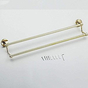 OMOONS Towel Rail Bathroom Towel Rail Gold Plated Bath Stand