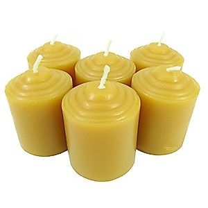Beeswax Candle Works, 10-Hour Votives (Pack of 12) 100% USA Beeswax