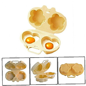 1pc Microwave Egg Cooking Molds Flower Heart Shaped Egg for Muffin Egg Sandwich Breakfast