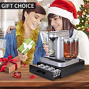 Premium Pod Holder for Bartesian Cocktail Capsules, Fits Under Bartesian Cocktail Machine & bev by BLACK+DECKER Cocktail Maker, Cocktail Capsule Drawer Counter Space Organizer (40 pods)