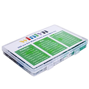 288 Pieces Car Fuses Assortment Kit - Blade Fuses Automotive - Standard & Mini & Low Profile Mini Size (2A/5A/7.5A/10A/15A/ 20A/25A/30AMP/ATC/ATO) Replacement Fuses for Marine, Auto, RV, Boat, Truck