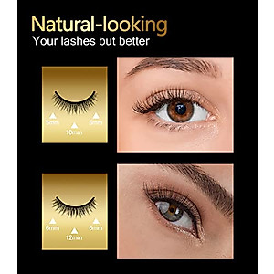 Larbois Magnetic Eyelashes 5 Pairs, Magnetic Eyelashes with Eyeliner Kit Easy to Wear, Comfortable ＆ Reusable False Lashes From Natural to Gorgeous Styles No Glue Needed