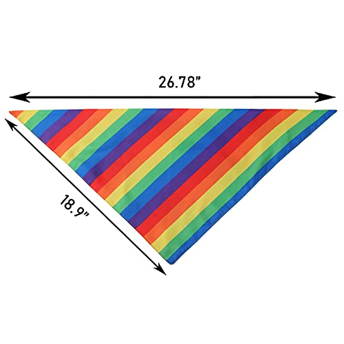 Tinsow 2 Pcs Dog Bandanas Gay Pride Rainbow Bandanas Cotton Handkerchiefs Party Supply Pet Bandana