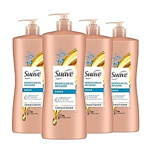 Suave Professionals Shine Conditioner, Moroccan Infusion, 28 Fl Oz (Pack of 4)