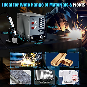 RibasuBB Automatic CNC Spot Welding Machine, Handheld Laser Welding Machine Portable for Metal, 110v / 60hz Permanent Jewelry Welder kits Weldable Solid Gold, Aluminum, Titanium Welding