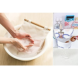 AARAINBOW 2 Packs Over The Door Storage Pockets,Hanging Storage Bags Organizer Linen Cotton Fabric Wall Door Closet 10 Pockets Home Organizer for Bedroom &amp; Bathroom (Purple Pattern, C)