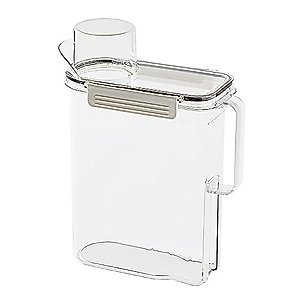 Laundry Powder Dispenser, Detergent Dispenser with Measuring Cup Lid, Large Capacity Laundry Softener Dispenser Leak-Proof Washing Powder Container for Fabric Softener and Liquid Detergent