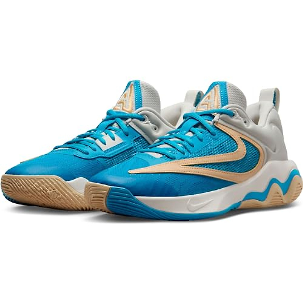 NIKE Men's Sneaker Three Quarters Tall, Phantom Blue Lightning Ice Peach, 14