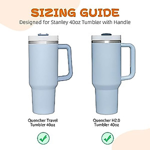 DMTINTA Snack Bowl for Stanley 40 oz Tumbler with Handle, Tumbler Snack Tray Compatible with Stanley Cup 40 oz with Handle, Reusable Snack Ring for Stanley Cup Accessories White