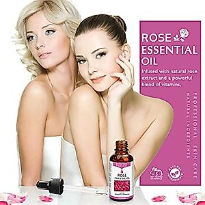 Rose Essential Oil, Face Rose Oil, Moisturizer Rose Oil, Anti Ageing & Anti Wrinkle Serum, Rose oil for Face, Skin Care - 30ml