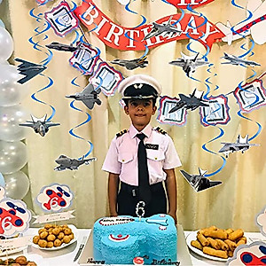 Air Force Hanging Swirls Party Decorations Top Airforce Gun Birthday Party Supplies Whirls Glitter Foil Ceiling Swirls Stream