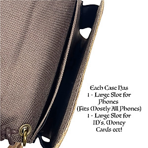 Urbalabs Cowhair Genuine Leather Women Cell Phone Holder Western Wallets Clutch Leather Purse Cell Phone Holder Pouch Tooled Wallet For Women Cowgirl Small (Light Brown)