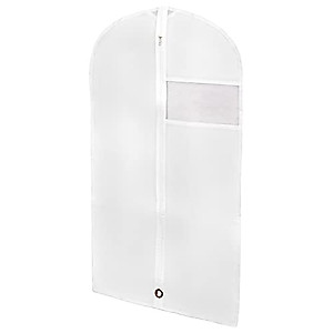 Kids Garment Bag 2 Pack, 30inch x 18inch White Breathable Clothes Cover for Baby Toddler and Child Garment Bag for Kids suit, Kids Garment Bags For Travel,WB1