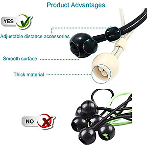 Universal Bungee Kit Parts for Sun Shades Blackout Roller up Blinds (Bungee Kit 2 Set, Sand)