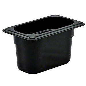 Cambro 94CW110 Black Camwear 1/9 Size x 4" D Food Pan
