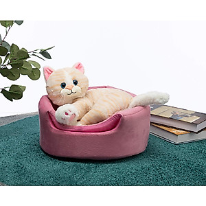 HollyHOME Cat Plush Stuffed Animals Orange Striped Cat Kitten Plush Toy Gift for Kids 18 Inch