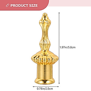 Beaupretty Gold Knobs Lamp Finial Cap Replacement 4pcs Gold Metal Knob Lamp Shade Finial Decoration Lamp Finials Lighting Accessories for Chandelier Table Floor Lamp Crystal Table Lamp