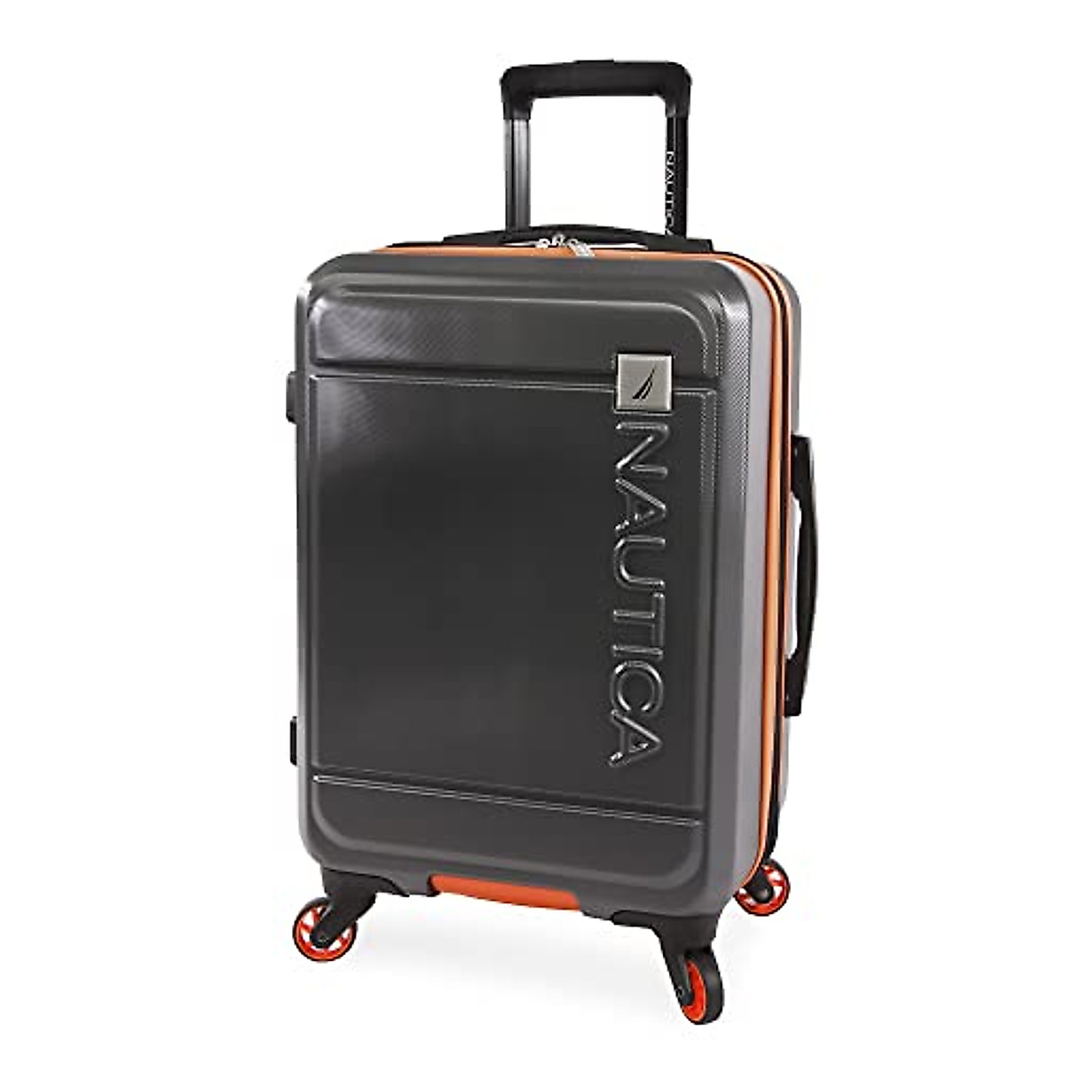 Nautica Roadie 3pc Hardside Luggage Set, Grey/Orange