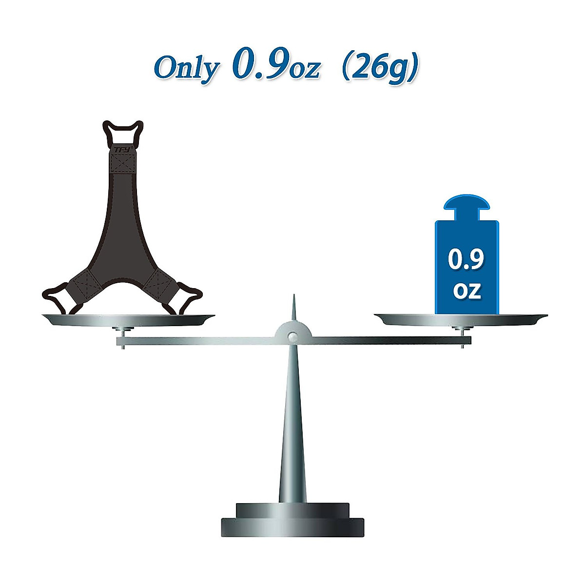 TFY Security Hand Strap Holder Finger Grip for Tablets -Compatible with iPad Air/iPad Pro 9.7Inch / Samsung Galaxy Tab 10.1Inch / Tab 4 10.1Inch / Tab Pro 10.1Inch / Tab S 10.5 (Black)