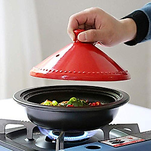 Tagine Pot, 17cm Ceramic Casserole, Japanese Style Braised Rice Pot, Open Flame and High Temperature Resistance, Household Steamer Stew Pot, Clay Pot Oven