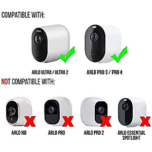 16ft/4.8m Weatherproof Outdoor Charging Cable with Quick Charge Adapter Compatible with Arlo Ultra/Ultra 2/Pro 3/Pro 4 (White) (NOT Compatible with Arlo Essential Spotlight)