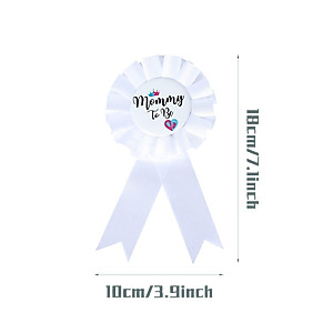 HAPPYLAND Gender Reveal Decorations Sash and Tinplate Badge Mommy to Be and Daddy to Be Baby Shower