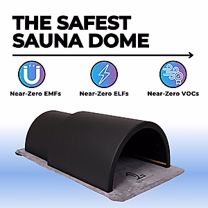 1Love Luxor Pro Far Infrared Sauna Dome | Near Zero EMFs, ELFs & VOCs | 10 Minute Preheat | 1200W/110V Power | Personal Sauna | 1 Person Sauna | Portable Dry Sauna | Home Sauna | Therapeutic Stones