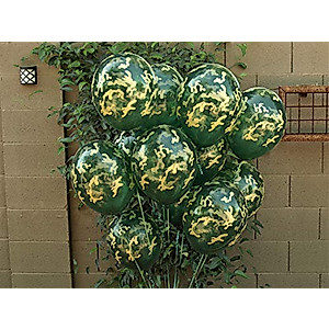 Camouflage Balloons. 24 per Pack. High Grade Latex 12 Inch Size. Perfect for Outdoors Themed, Hunting, or Military Celebration or Party.