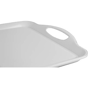 Calypso Basics Rectangular and Tidbit Serving Tray Set, White