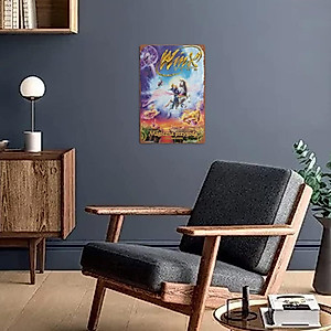 Winx Club 3D: Magical Adventure Men's Wall Decoration Old Car Shop Movie Poster Oil and Gas Station Logo 8 × 12 inches
