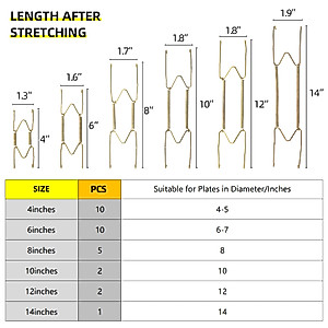 Tbestmax 30 Pcs Plate Hangers for The Wall-6 Size-4 6 8 10 12 14 Inch and 30 Pcs Wall Hooks to Antique Plates and Arts Decor