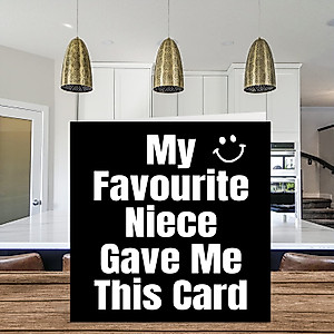 Stuff4 Funny Birthday Cards for Aunt Uncle - My Favourite Niece - Joke Happy Birthday Card for Uncle Aunt from Niece, Aunt Aunty Birthday Gifts, 5.7 x 5.7 Inch Humor Greeting Cards Gift