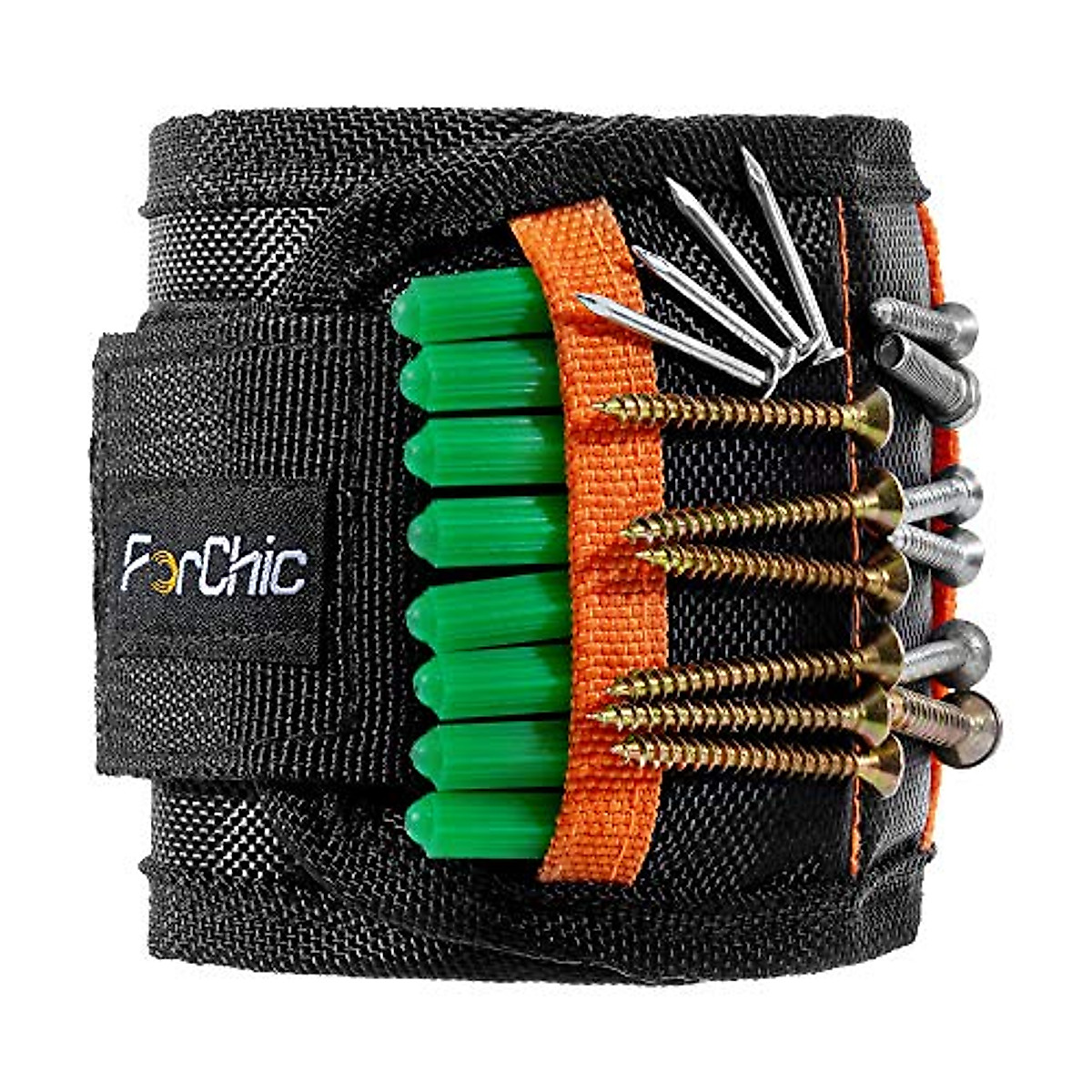 Magnetic Wristband with 15 Strong Magnets for Holding Screws, Nails, Drill Bits, Unique Cool Tool Christmas Birthday Gifts Gadgets for Men, DIY Handyman, Father/Dad, Husband, Boyfriend, Him, Women