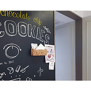 Ellinia Woven Hanging Wall Baskets for Storage, Water Hyacinth Bathroom Wall Mount Organizer, Wicker Wall Baskets Decor for Letters and Mail, Food Storage Basket, Toilet Tank Basket, Set of 2