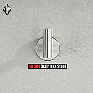 JQK Bathroom Hardware Set, 5-Piece Bath Towel Bar Accessory Set Brushed Steel Towel Rack Holder Wall Mount, BAS105-BN