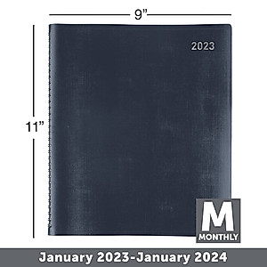 2023-2024 Office Depot® Brand 13-Month Monthly Planner, 9" x 11", Navy, January 2023 To January 2024 , OD710717