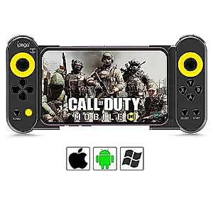 Joso Bluetooth Gaming Controller for iPhone, Android, PC, Direct Play, Stretchable, Gamepad Joystick for iPhone 14 13 12 Pro Max, Galaxy S23 S22 Ultra, iPad mini, Tablet Under 10", Fire HD 10, 8