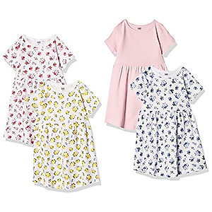 Luvable Friends Baby Girls' Cotton Dress, Floral, 0-3 Months