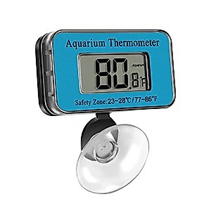 Aquarium Thermometer LCD Digital Waterproof Thermometer with Suction Cup Fish Tank Water Temperature for Fish Like Betta