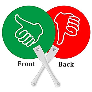 AncaSuna, Thumbs UpThumbs Down Paddles for Classroom Voting, Teacher Event Supplies and Auction Signs 24 Packs