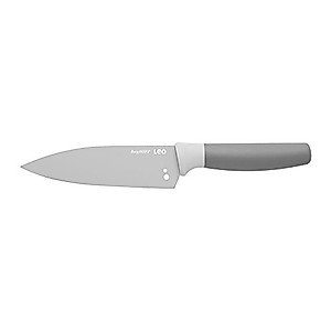 Berghoff Leo Ceramic Coated Non-Stick Small Chefs Knife with Herb Stripper, 14cm, Stainless Steel, Grey, 6 x 26.5 x 2 cm