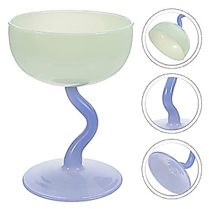 UPKOCH Trifle Bowl Trifle Bowl Mini Frodge Footed Ice Cream Cup Glass Dessert Cup Fancy Cocktail Glasses Decorative Bowl for Parfait Sundae Pudding Mousse Blue Trifle Bowl Mini Frodge Mini Frodge