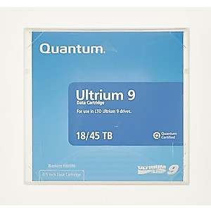 Quantum Ultrium LTO 9 Data Cartridge 18TB Native / 45TB 2.5:1 Compression, Black (MR-L9MQN-01)