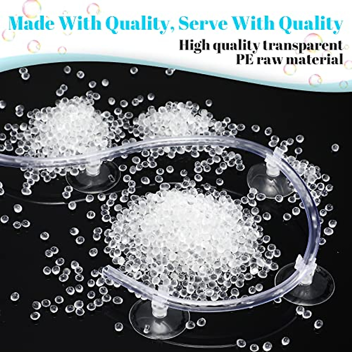 Boao 32.8 ft Aquarium CO2 Proof Tubing Clear Airline Tubing Aquarium Air Tubing 5/16 Inch with 12 Pcs Suction Cups Aquarium Air Pump Accessories for Fish Tank